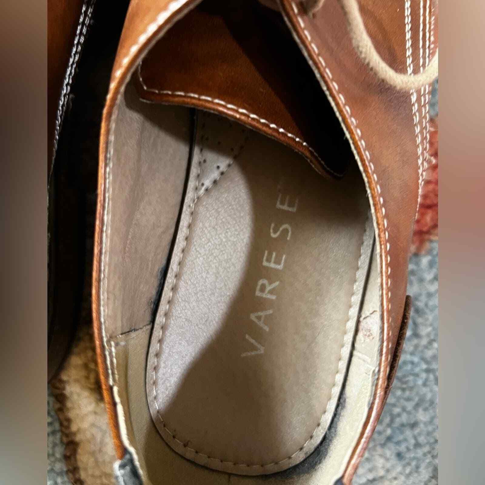 Varese Nick Lace Up Plain Toe Oxford Shoe Cognac Dres… - Gem