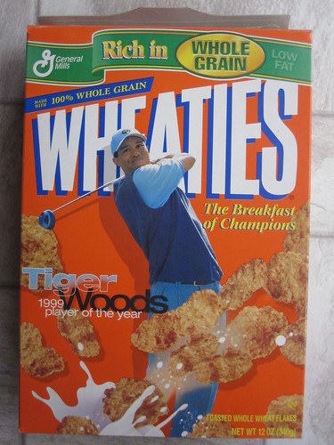 TIGER WOODS 2002 12 oz WHEATIES CEREAL BOX | eBay