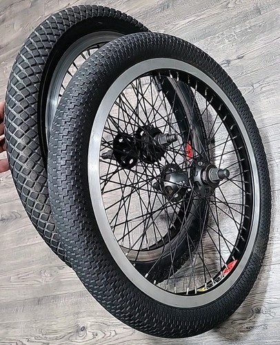NICE 20" BMX ALEX Y22 HOOPS WHEELS RIMS REDLINE HUBS SNAFU TIRES TUBES ...