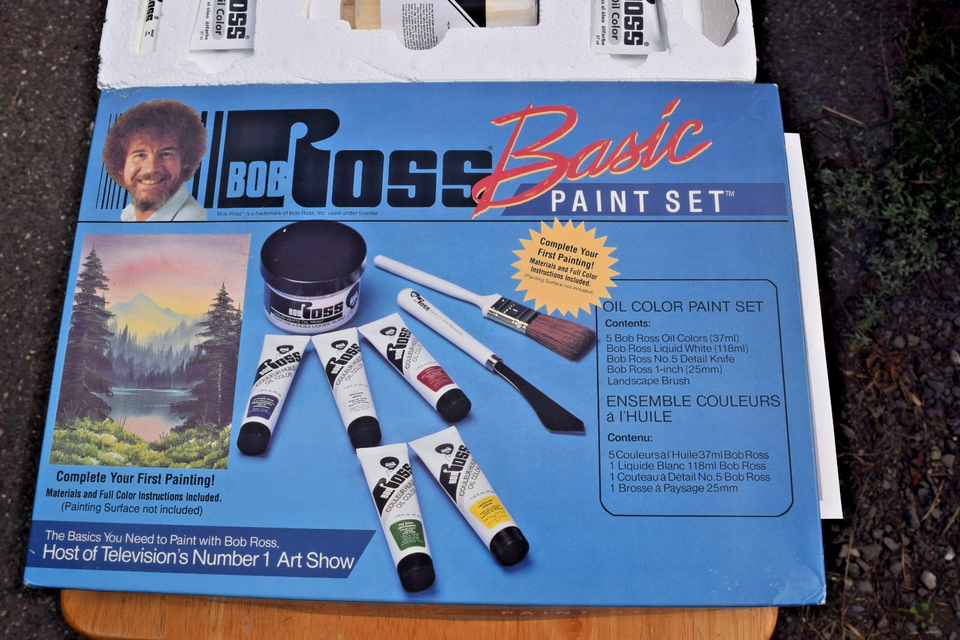Bob Ross Basic Oil Color Paint Set R6505 5 Colors Tools Instructions USA XLNT | eBay