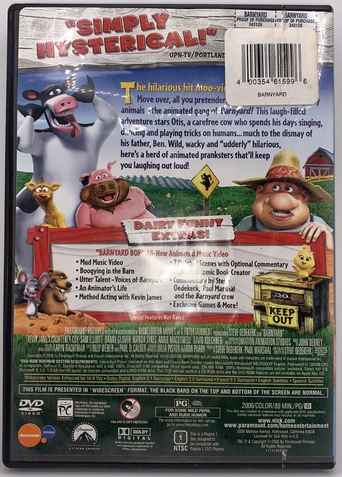 Barnyard DVD 2006 Widescreen Like New Disk/Acceptable Case 100% Authentic 97363431244| eBay