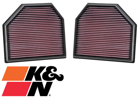 2 X K&N REPLACEMENT AIR FILTER FOR BMW M SERIES M6 S63B44TU TWIN TURBO ...