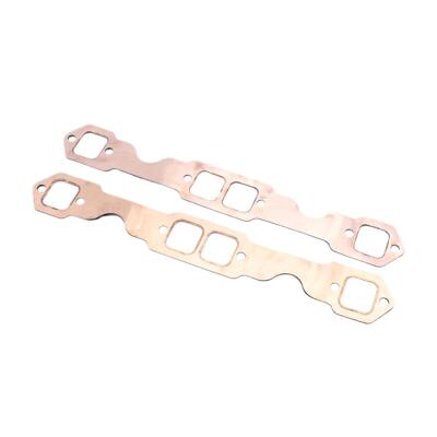 2x Sbc Square Port Copper Header Exhaust Gasket Seal for Chevy 400 ...
