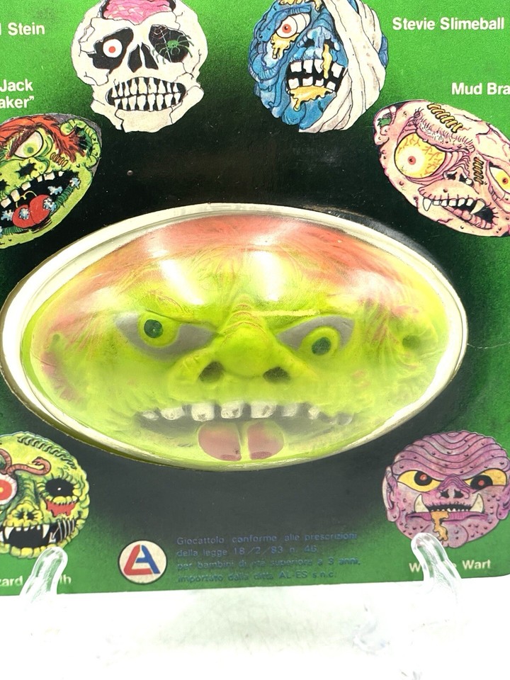 RARE! VINTAGE WACKI BALLS FREAK BALL BRAINS MOC 1986 MADBALLS KO WEIRD ...