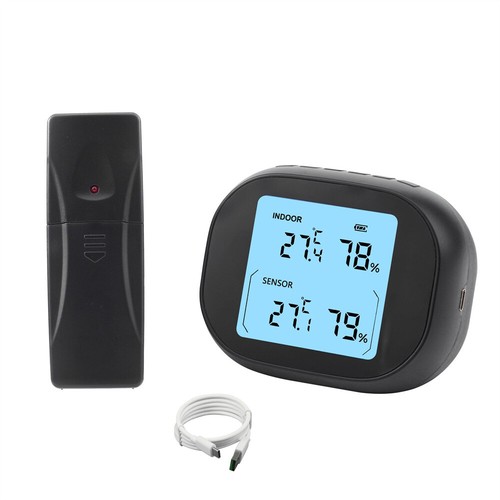 Digital Hygrometer Humidity Thermometer Temperature Monitor USB ...