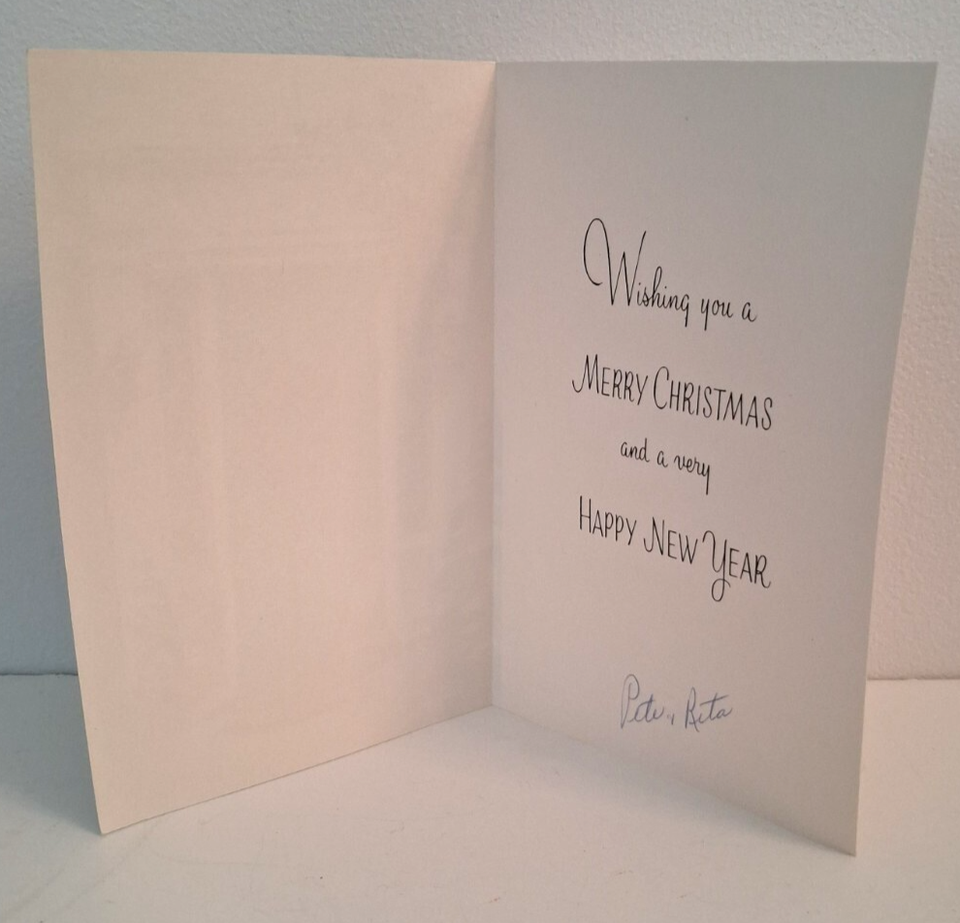 Vintage Paramount Christmas Greeting Card Front Door Scene Used | eBay