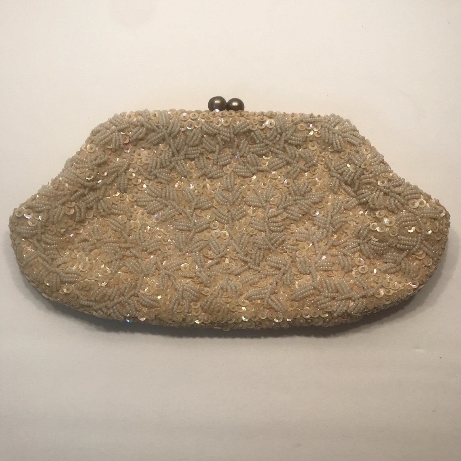 Vintage Beaded Purse Snap Clutch Hand Made Micheri in… - Gem