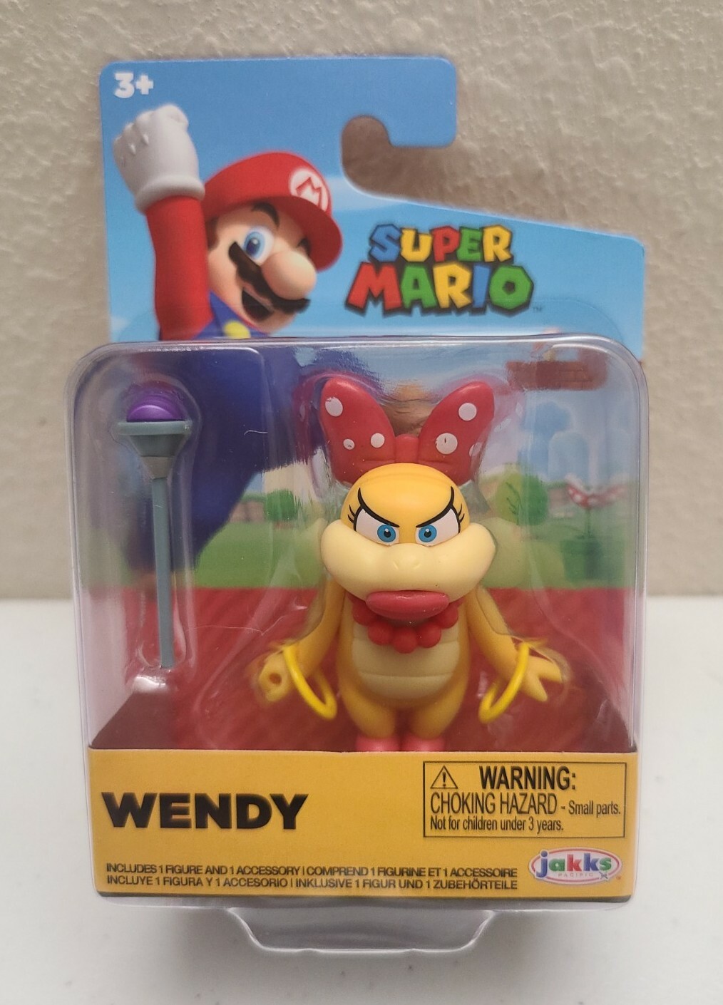 Jakks Super Mario - WENDY 2.5" Inch Figure w Wand NEW
