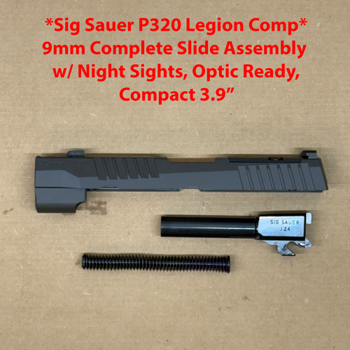SIG P320 Legion Comp Full-Size Slide Assembly Gray w/ Barrel & Recoil ...