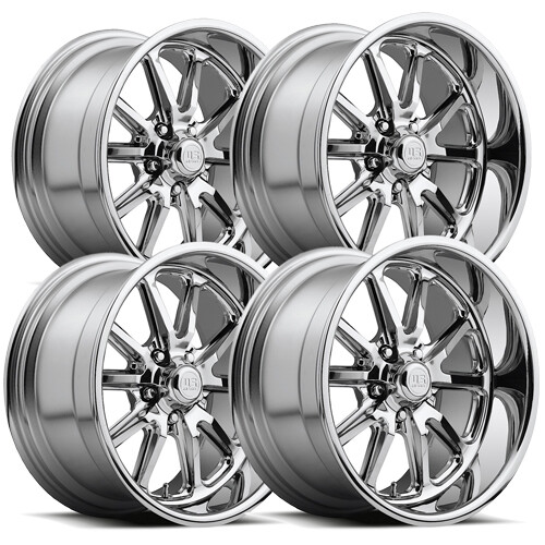 (Set of 4) US Mags U110 Rambler 15x8 5x4.75" +1mm Chrome Wheels Rims 15 ...