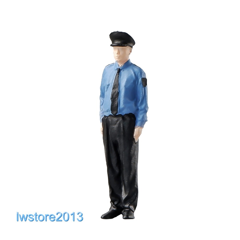 1/64 Blue Policeman Scene Props Miniature Figures Model For Cars ...