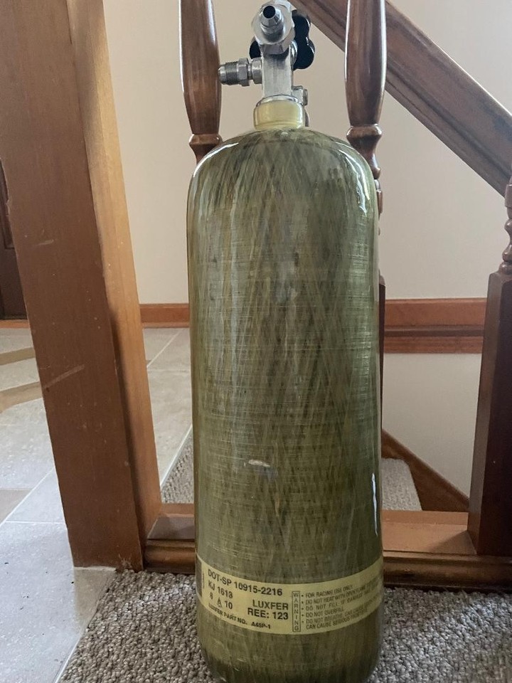 NOS Carbon Fiber Nitrous tank 12 lbs. with Super Hi-flow valve and ...