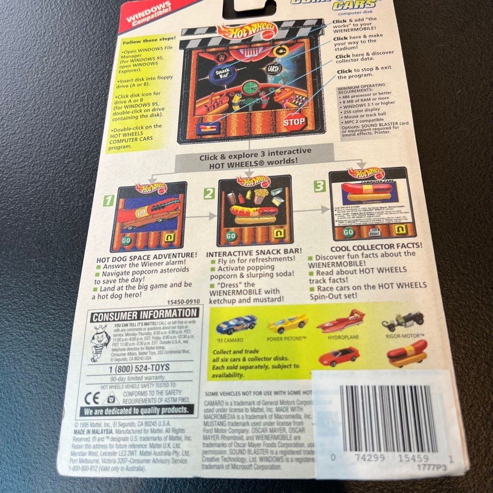 Hot Wheels Computer Cars Oscar Mayer Wienermobile Windows Compatible ...
