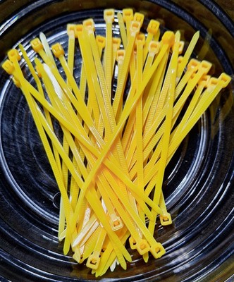 Yellow Mini Zip Ties 4 inches Clear Nylon 100 Pieces | eBay