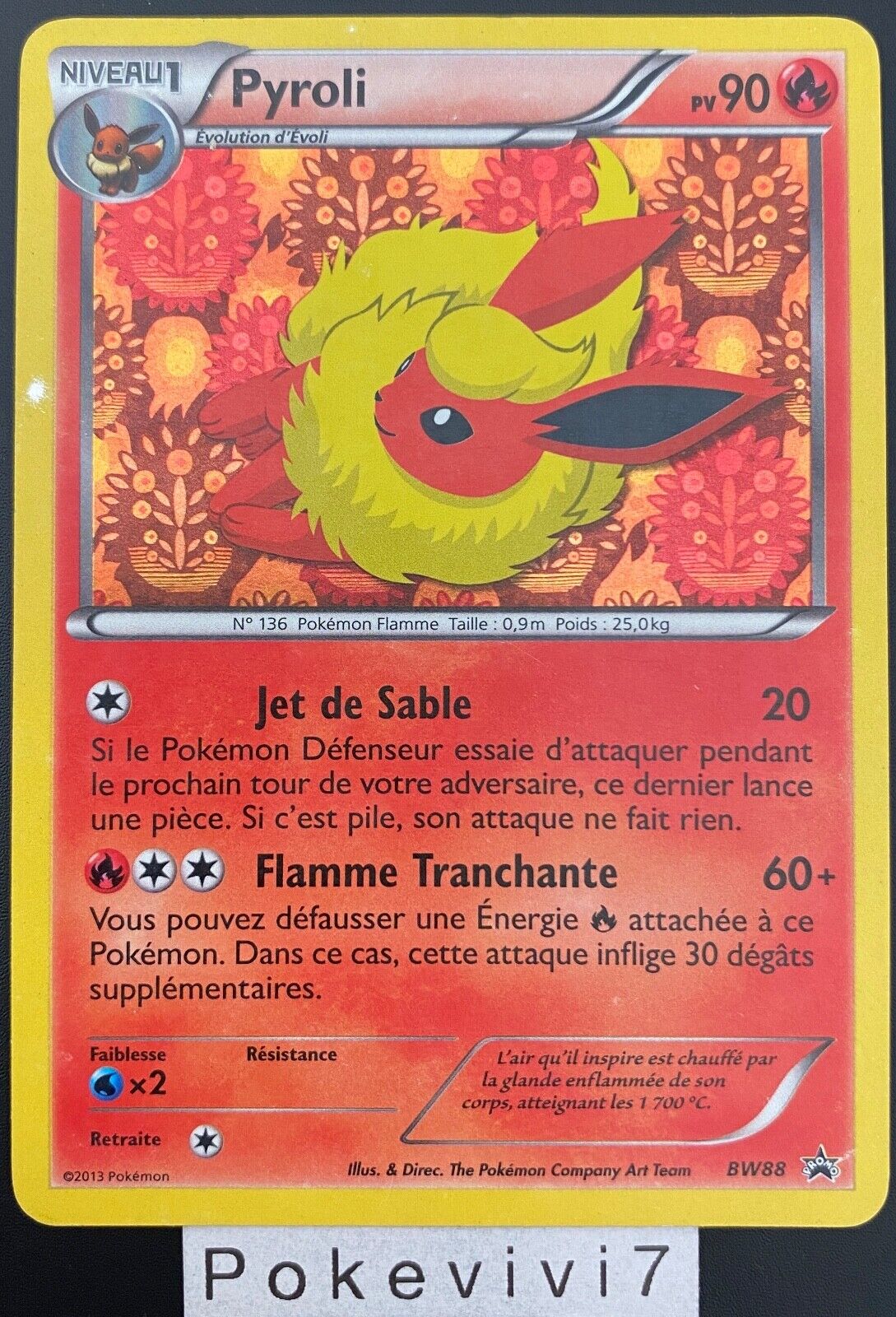 Carte Pokemon PYROLI BW88 HOLO PROMO Noir & Blanc N&B FR OCCASION | eBay