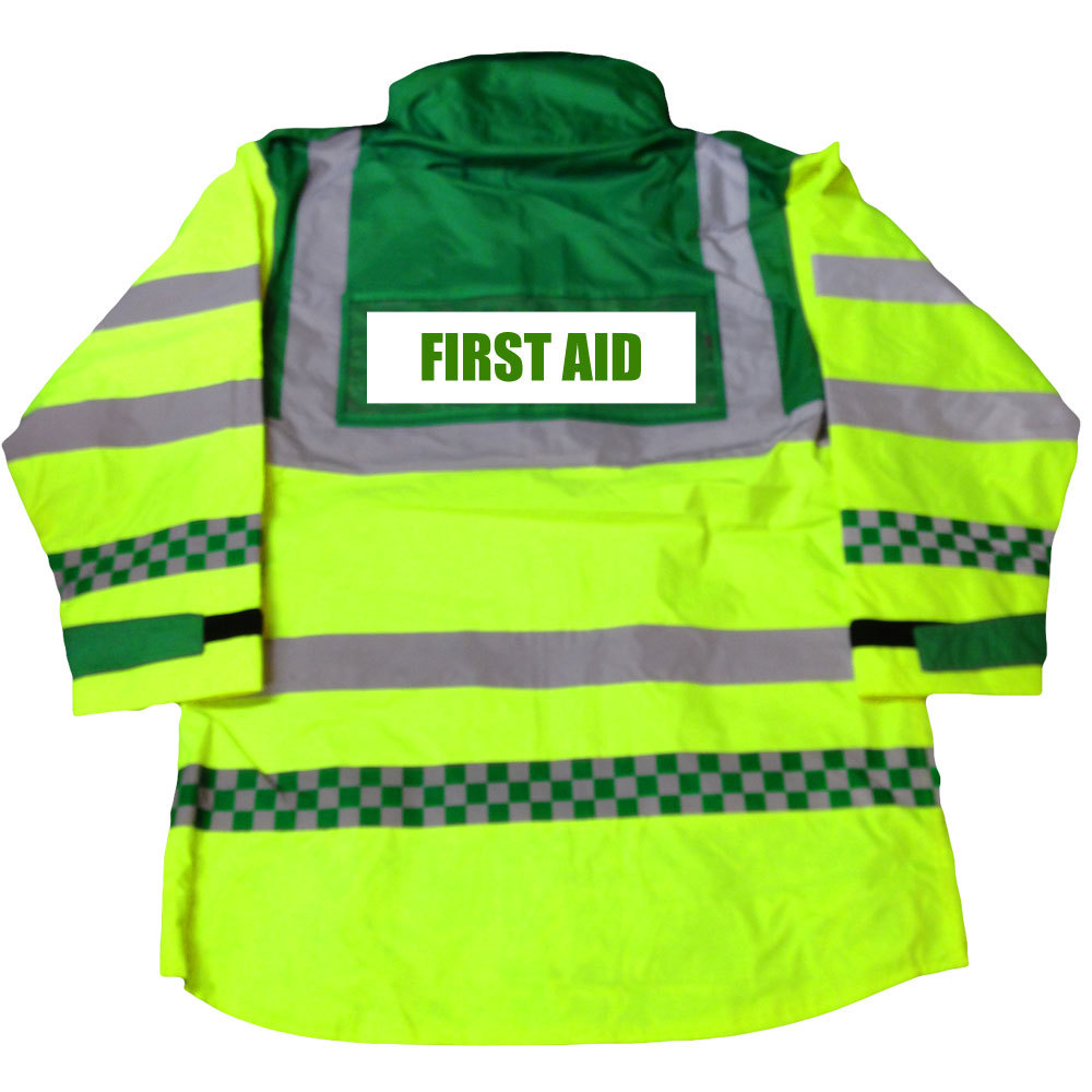 Printed First Aid Hi Vis Viz Lightweight Parka Jacket High Visibility ...