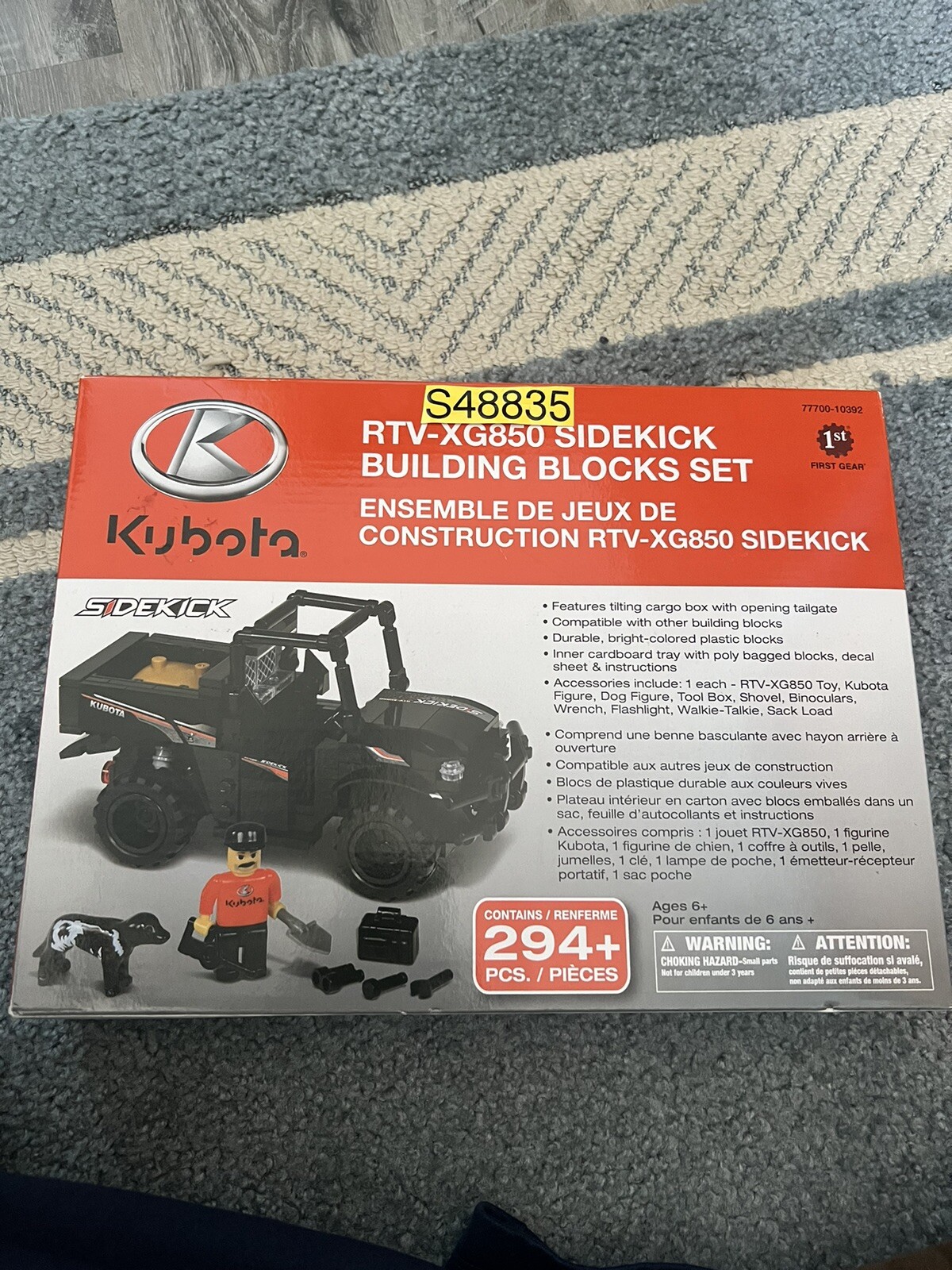 KUBOTA FIRST GEAR RTV-XG850 SIDEKICK BUILDING BLOCKS SET 294 PIECES NEW ...