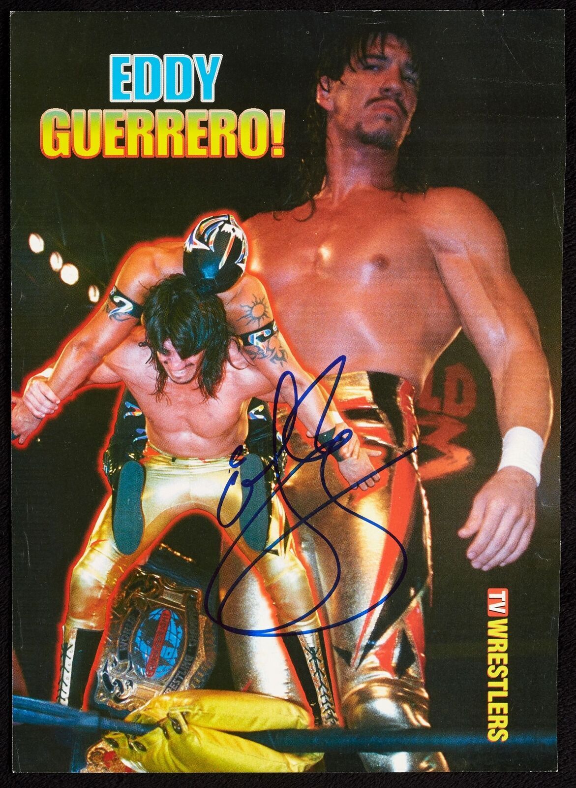 Eddy Guerrero Autographed Signed Magazine Photo TV Wrestling Beckett 168078