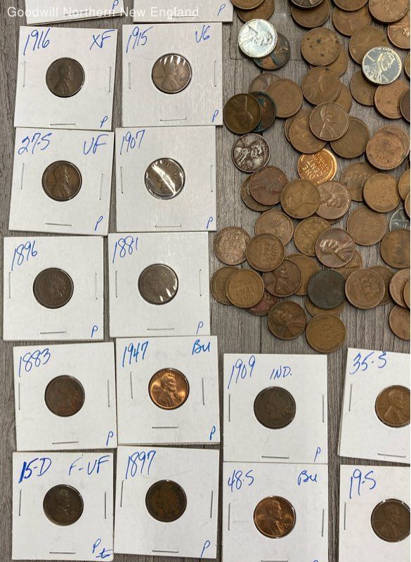 240+ US Penny Lot Wheats & Pre 1900 Incl Steel Pennies Mixed Assorted ...