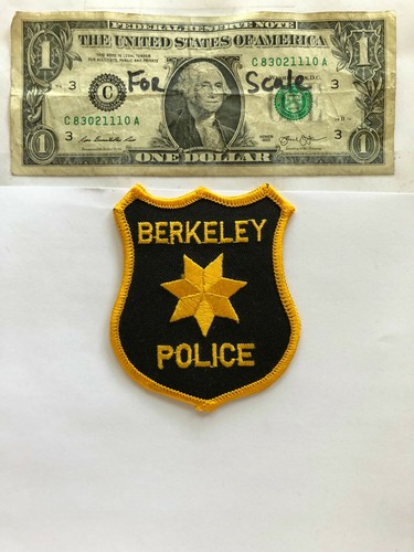 Rare Berkeley California Police patch Un-sewn (GOLD BORDER) great ...