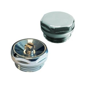 Chrome Blanking Plug & Bleed Valve Set for Radiators & Towel Rails 1/2 ...
