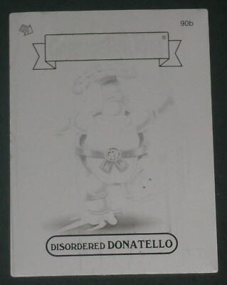 2013 Garbage Pail Kids *Mini Printing Plate* Disordered Donatello 90b ...