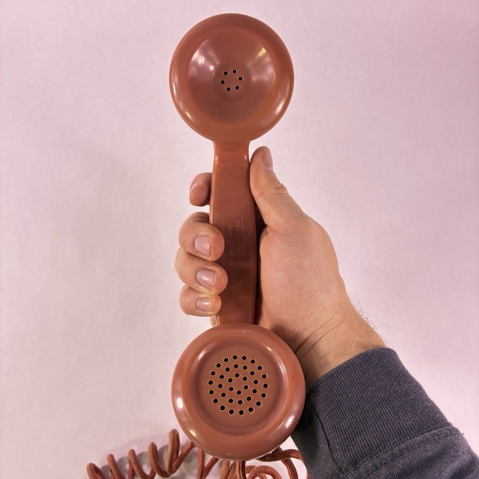 Vintage 1940s Western Electric 302 Rose Color Rotary Desk Phone ...