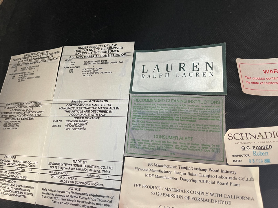 Ralph Lauren 2 Pices, Sofa and Chair. LOOK!!! PRICE REDUCED AGAIN AND AGAIN!!! | eBay