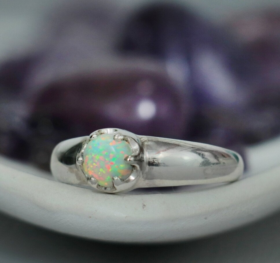 Natural Opal Ring 925 Sterling Silver Handmade Jewelry All Size MO717 ...