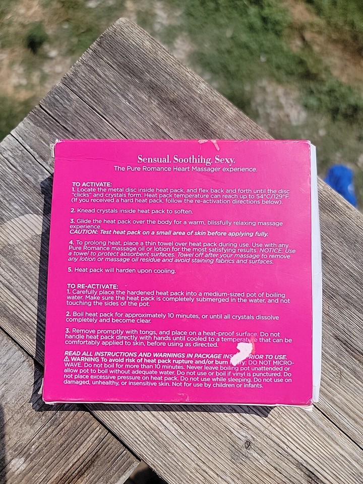 Pure Romance Heart Massager Reusable Heat Pack 841956009743| eBay