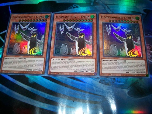 3x Floowandereeze & Empen 1st Edition Super Rare MP22-EN198 Yu-Gi-Oh ...