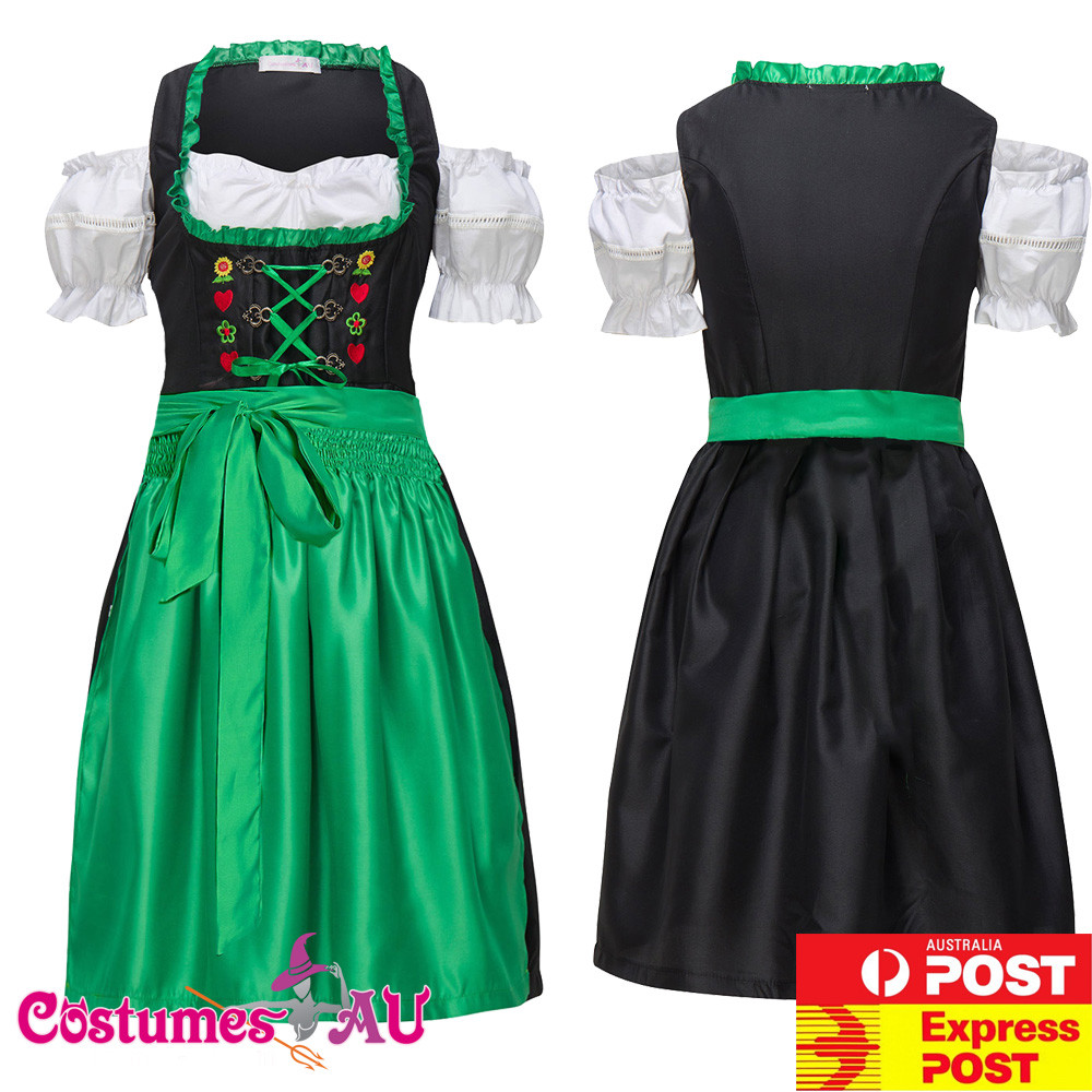 Deluxe Womens Oktoberfest Costume Bavarian Beer Maid Wench German Fancy ...
