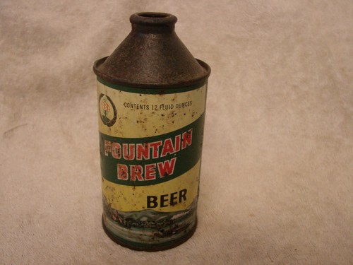 FOUNTAIN BREW BEER 12 OZ. H/P CONE TOP BEER CAN FOUNTAIN CITY WISCONSIN ...