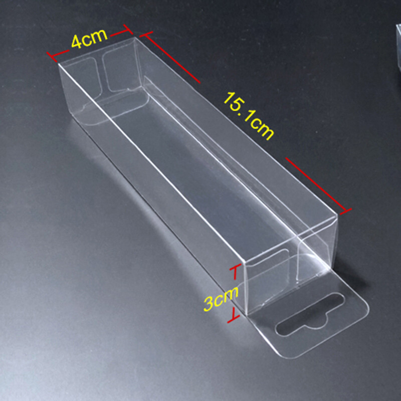 25X Clear Boxes with Hang Hole Retail Shop Display PVC Plastic Box ...