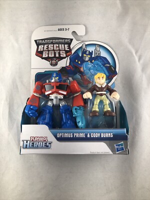 Playskool Heroes Transformers Rescue Bots Optimus Prime Cody Burns New ...