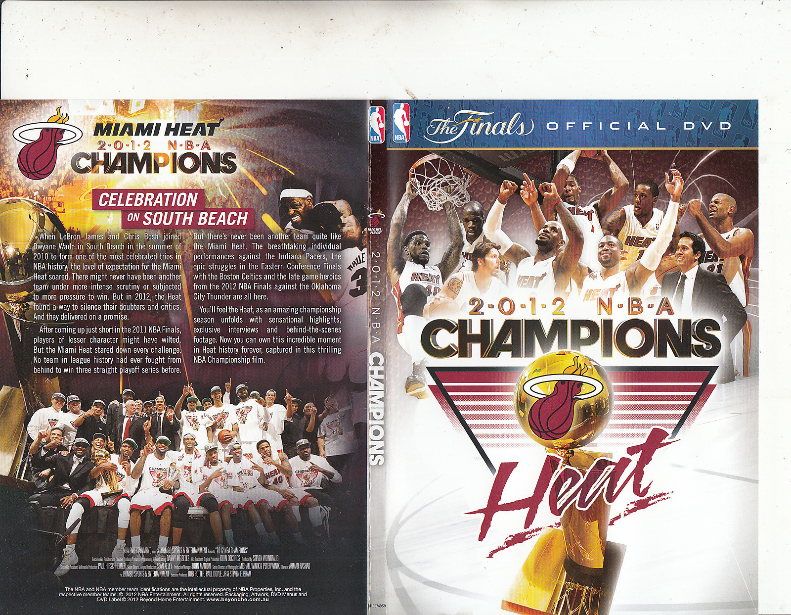 NBA The Finals Official DVD-2012 NBA Champions Heat-Basketball NBA-DVD ...