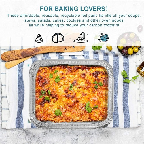 Vezee 1 lb Oblong Pan with Board Lid -Disposable Small Aluminum ...