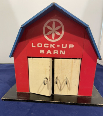 VTG Playskool Barn 1960's LOCK UP BARN with Toys | eBay