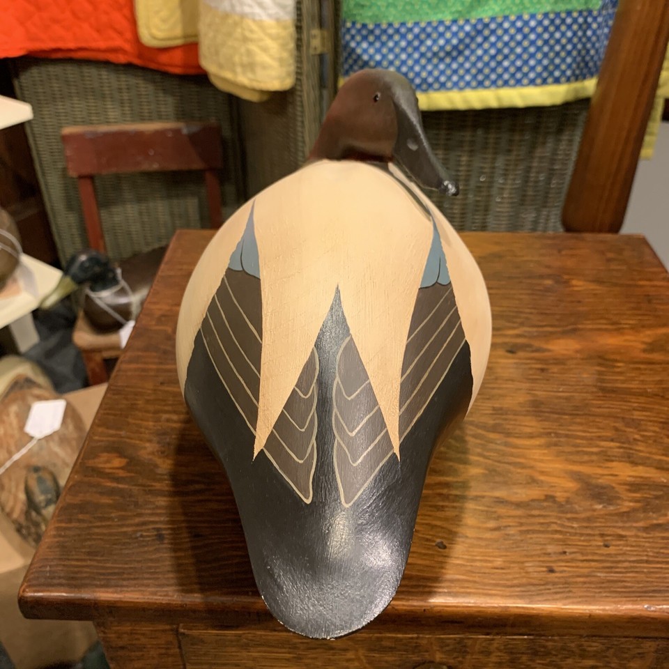 Vintage Gorgeous Jim Keefer Turned Head Canvasback Drake Duck Decoy ...