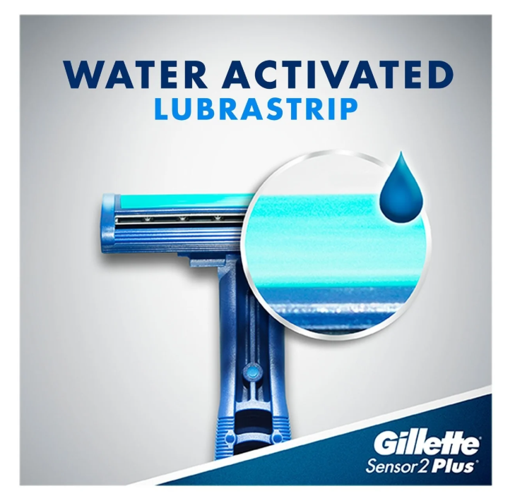 Gillette Sensor2 Plus Disposable Razor lubrastrip Pivot - 52 Razors ...