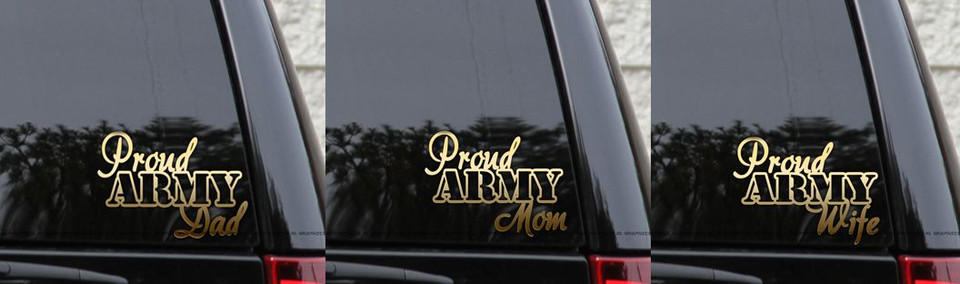 Proud Army Family Member Vinyl Decal Sticker – For Wife, Mom, Dad | eBay