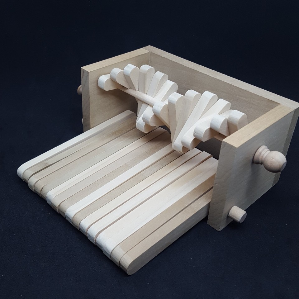 Kinetic Wave Action Automaton Wood Toy Hand Cranked, Sleepy Hollow ...