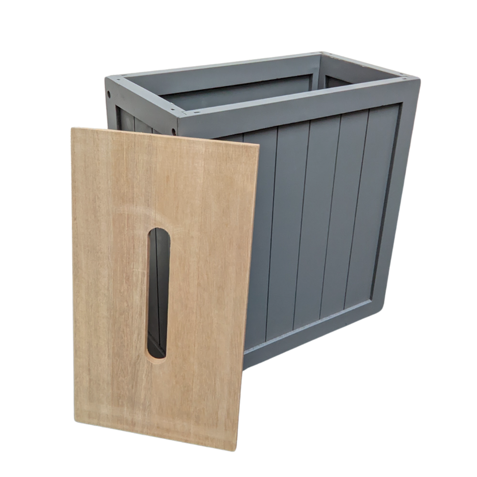 Slimline Wooden Multi purpose Shaker Storage Unit With Lid Toiletry ...