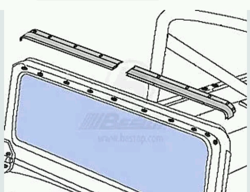 76-95 Jeep CJ7 CJ5 CJ8 YJ Wrangler Windshield Channel Kit Retrainer ...