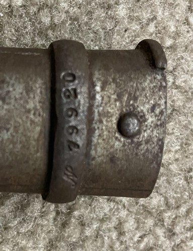 French M1874 Bayonet Made in 1877 at St. Etienne M1874 Gras Rifle Cash ...