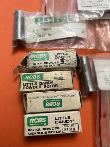 RCBS Reloading Lot. Little dandy Powder Rotors, Collets, NOS In ...