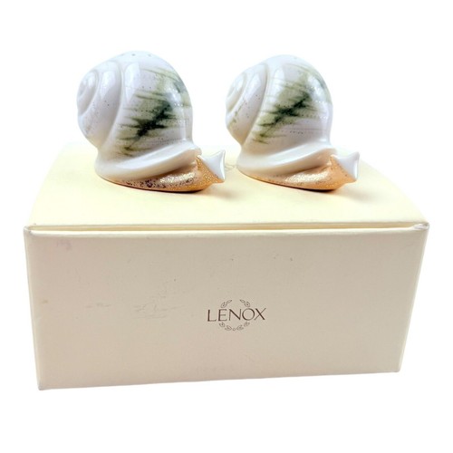 Lenox Garden Splendor Collection Snail Salt & Pepper Shakers, Beige ...