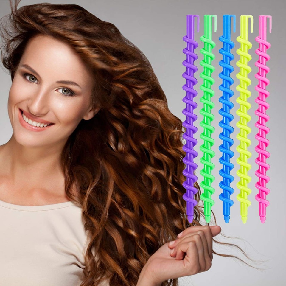 50 Pack Plastic Spiral Hair Perm Rods - Hairdressing Styling Curling ...