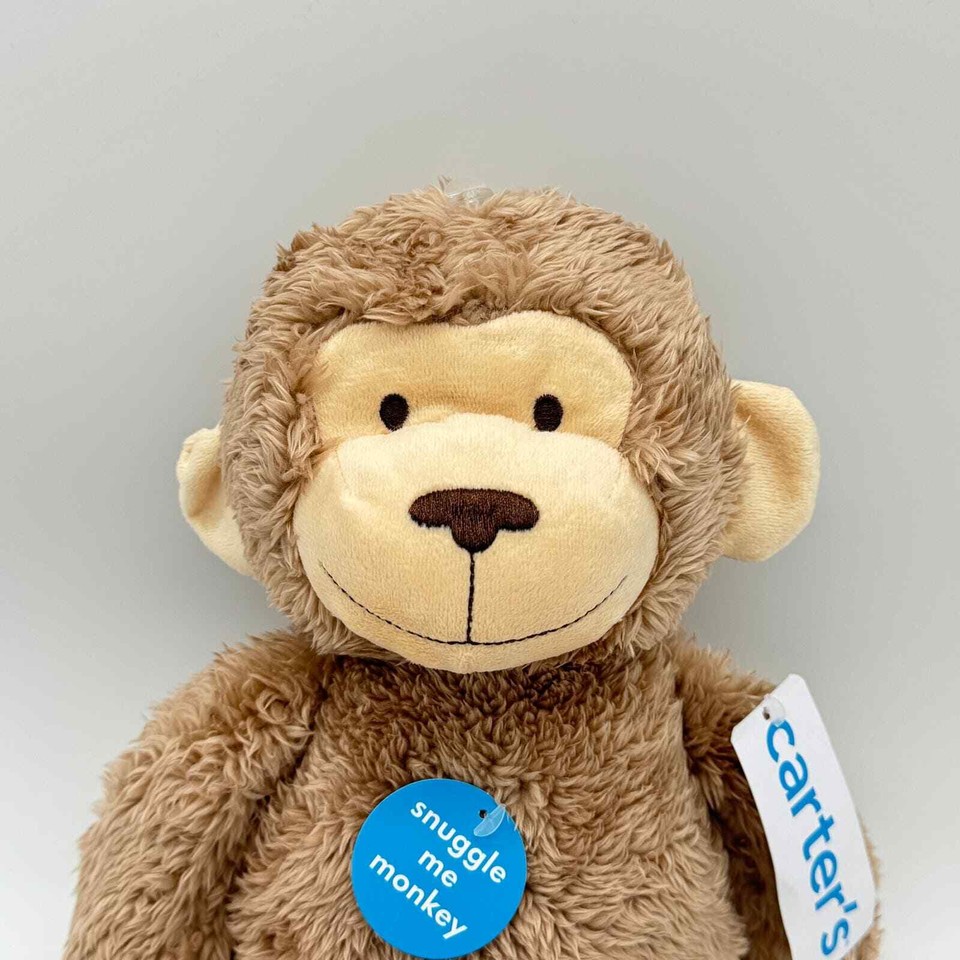 Carter’s Tan Snuggle Me Monkey Plush Baby Toy 14” New | eBay