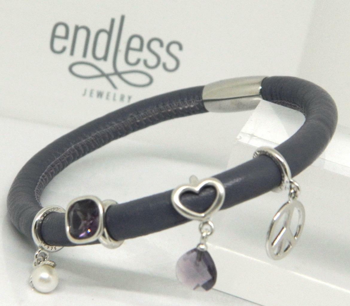 BUY 1 GET 1 ENDLESS Purple Sage Wrap Silver Clasp Sterling 4 Charm ...